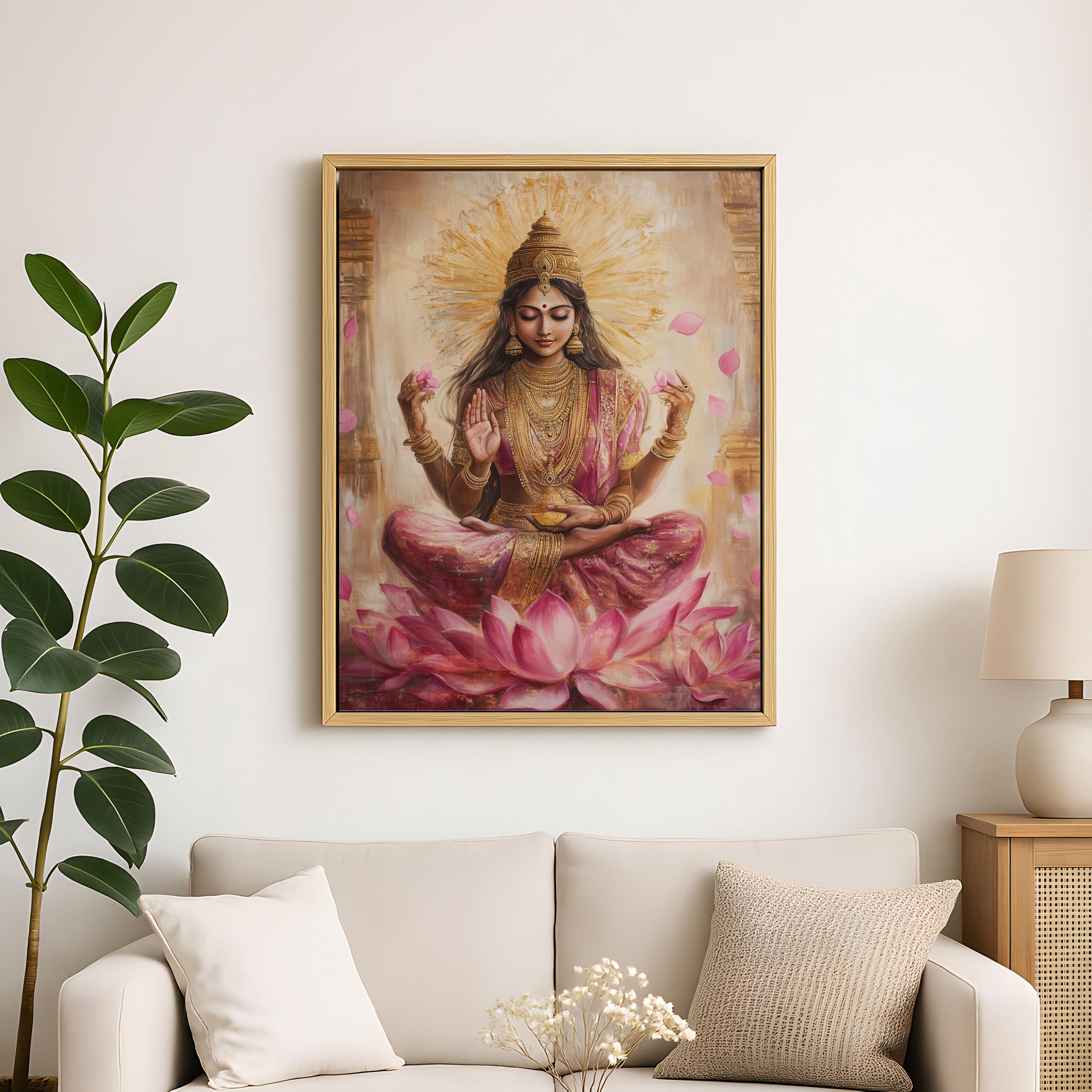 Lakshmi, Goddess of Wealth, Goddess Lakshmi, Lakshmi Art, Hindu Goddess ...