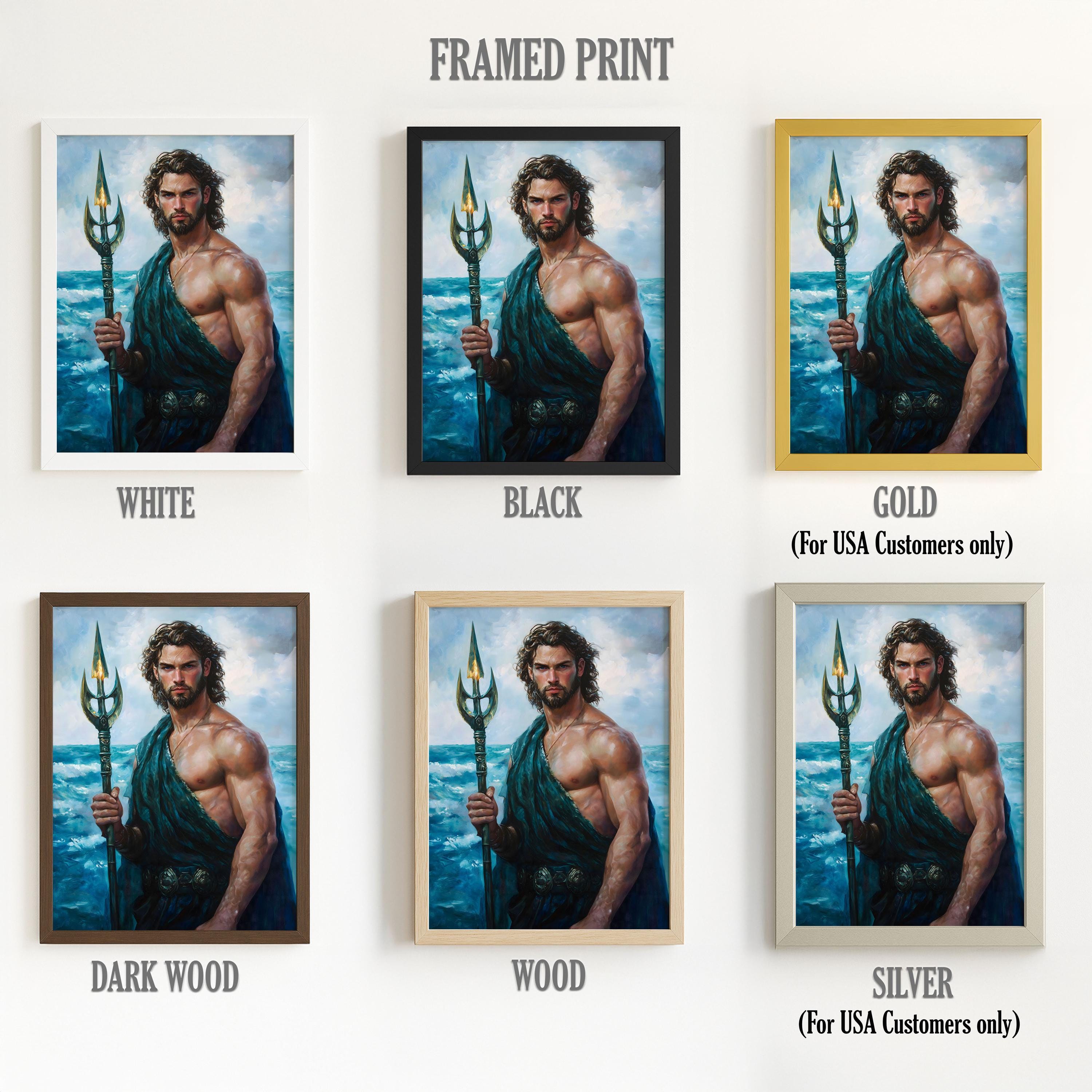 Poseidon Wall Art, God of the Sea, Greek Gods Poster, Greek God Decor ...