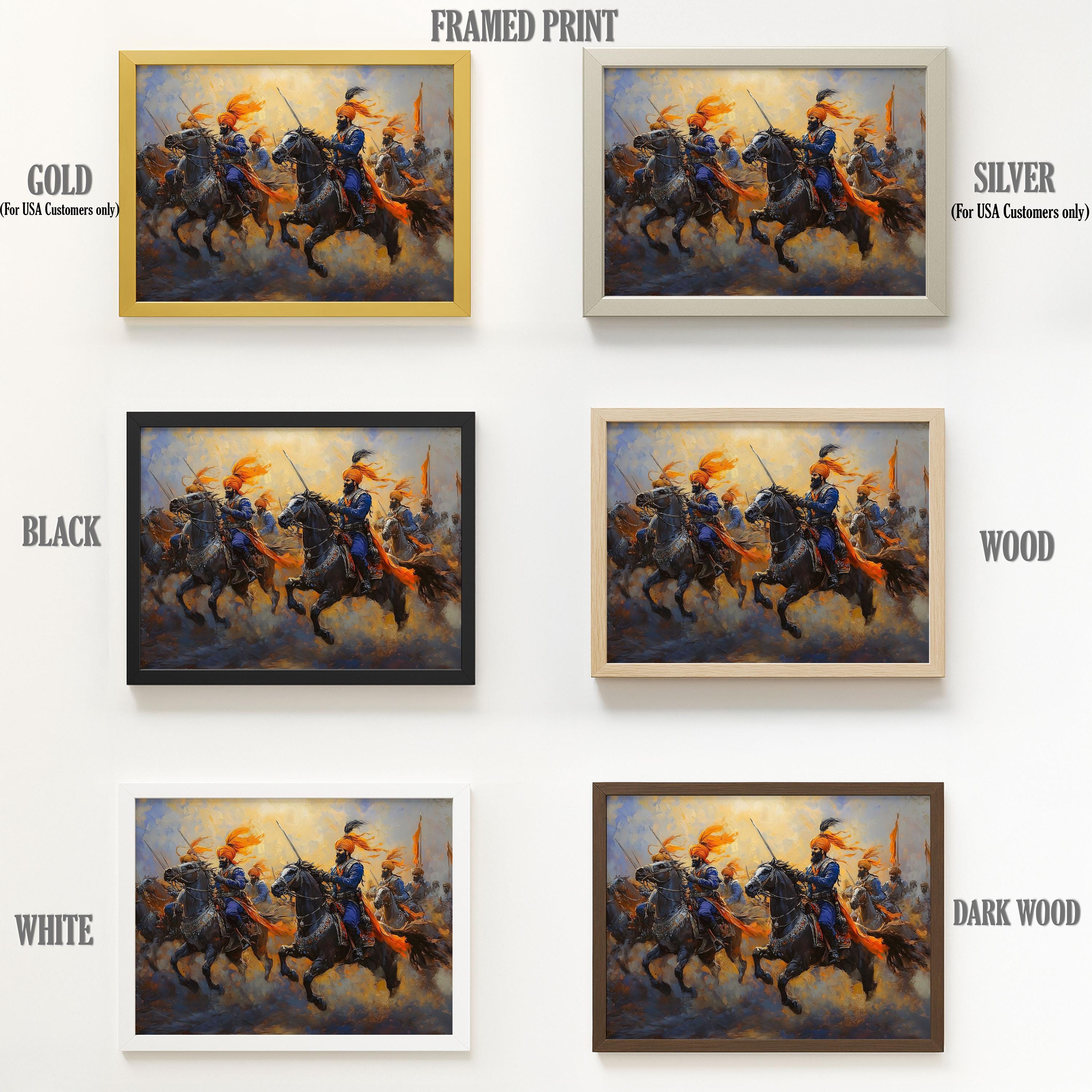 Khalsa Warrior, Sikh Art Print, Bold Warrior, Traditional Artwork ...