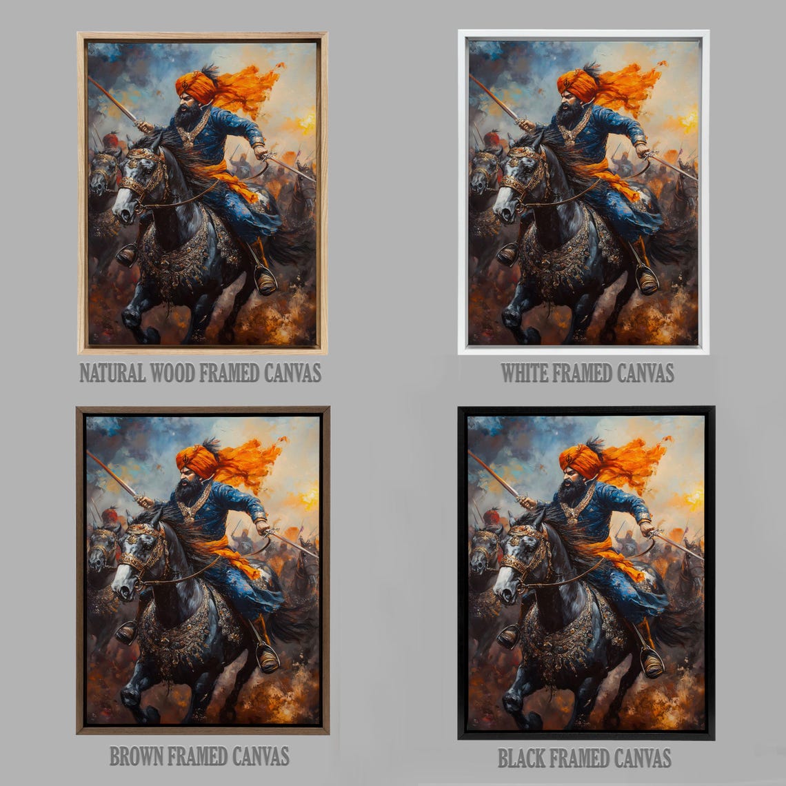 Khalsa Warrior, Sikh Art Print, Bold Warrior, Traditional Artwork ...