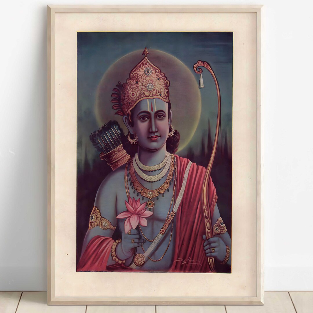 Ram, Rama, Lord Ram, Hindu God, Hindu God Wall Art, Indian God, Canvas ...