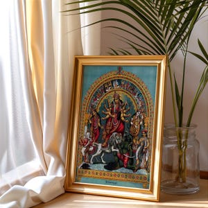 Durga Kills the Buffalo Demon, Durga, Goddess Durga, Durga Meditating ...