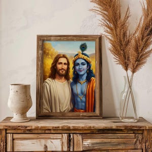 Lord Krishna Meets With Jesus Christ, Jesus Along With Krishna ...