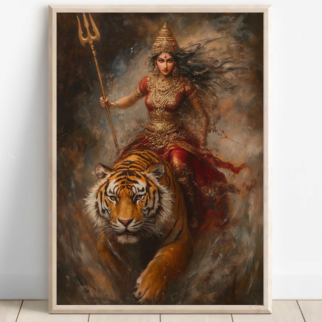 Durga, Goddess Durga, Hindu Goddess, Durga Art, Durga Painting, Hindu ...