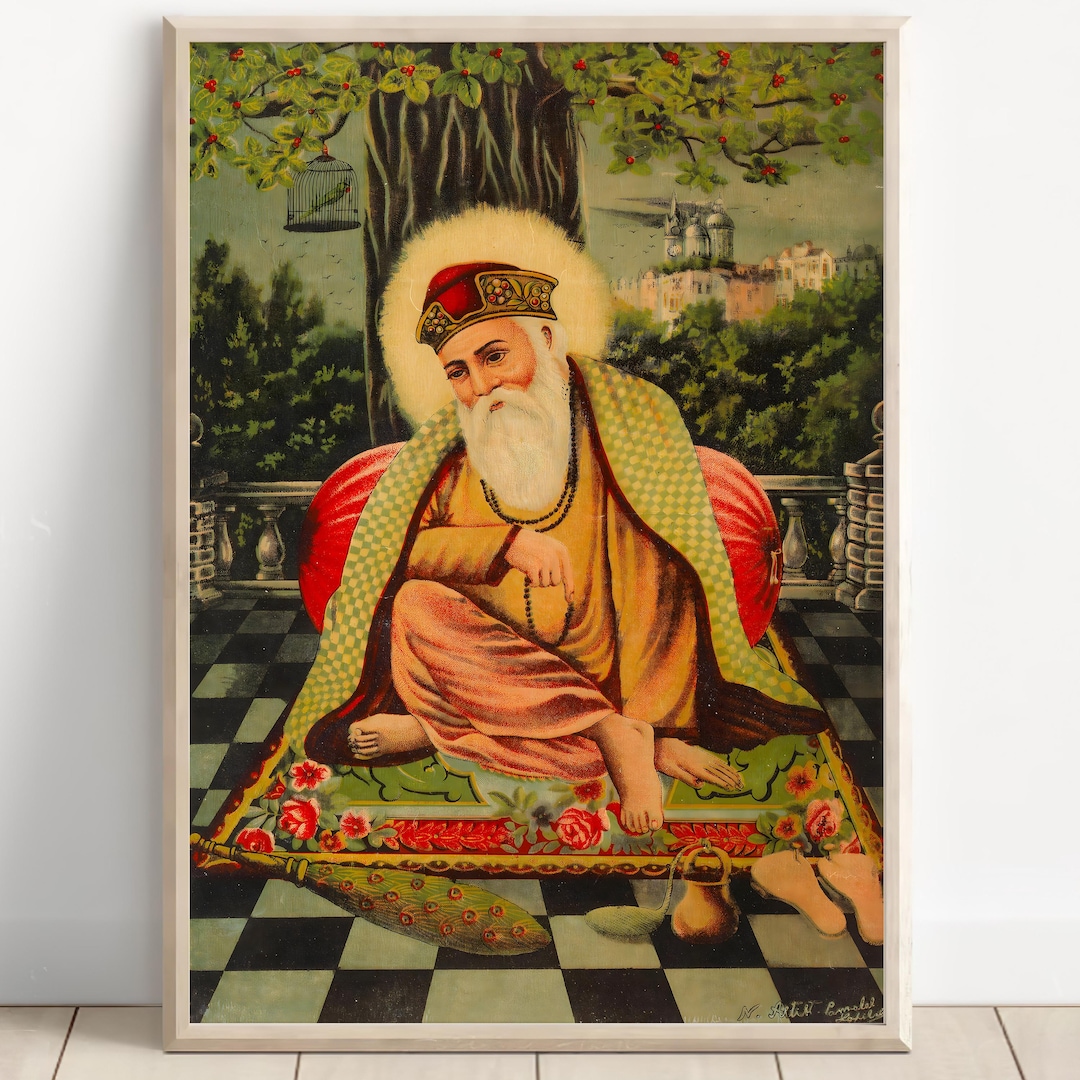 Sikh Art | Guru Nanak Dev | First Sikh Guru From 1469 to 1539 | Raja ...