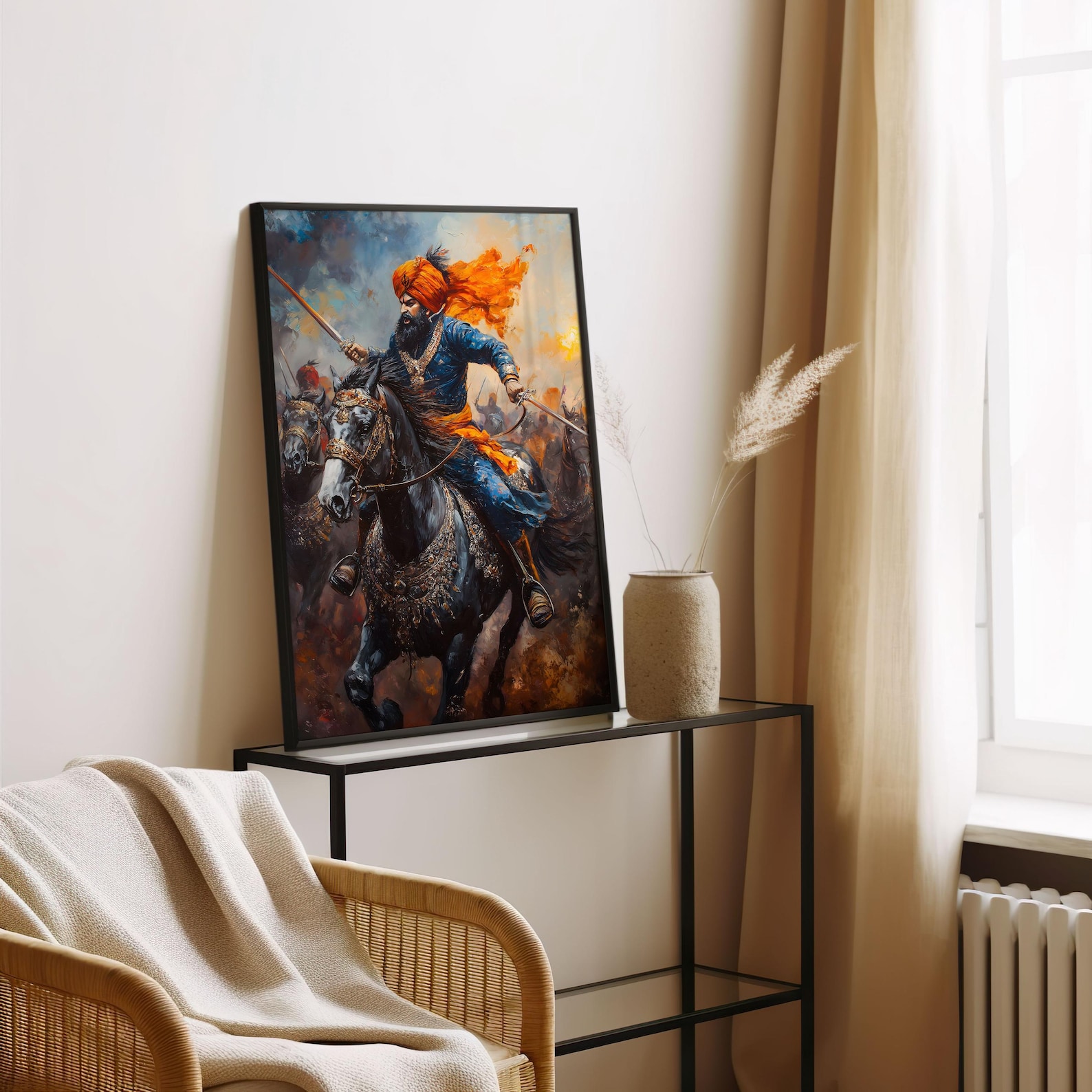 Khalsa Warrior, Sikh Art Print, Bold Warrior, Traditional Artwork ...