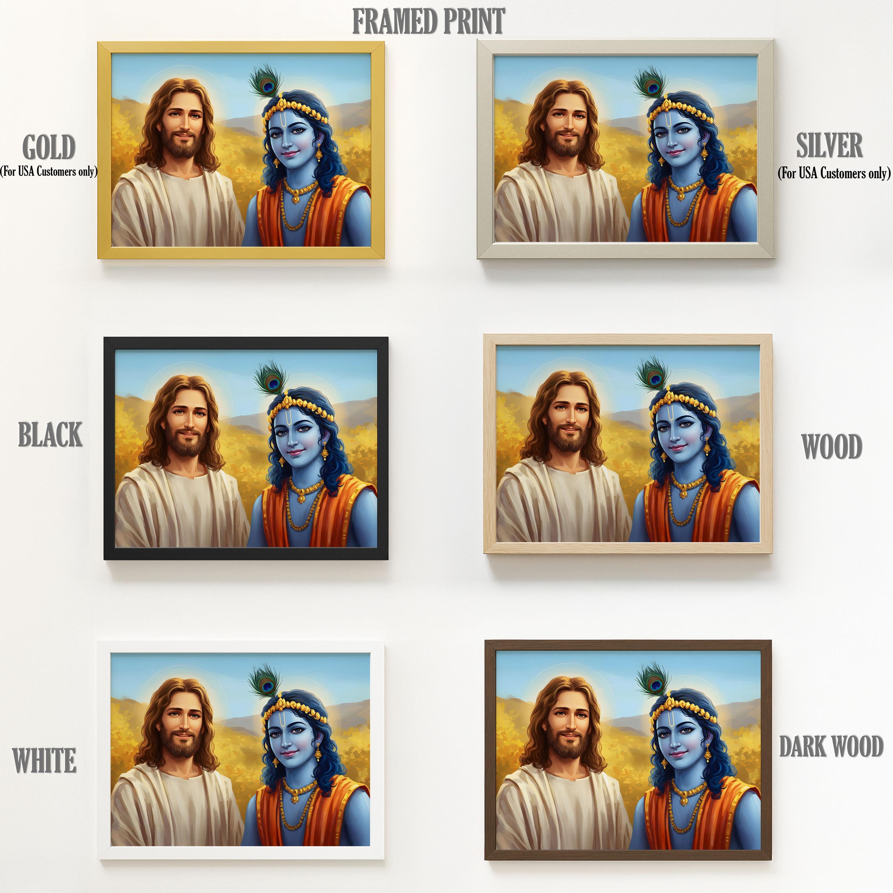 Lord Krishna With Jesus Christ, Jesus Along With Krishna, Religious ...