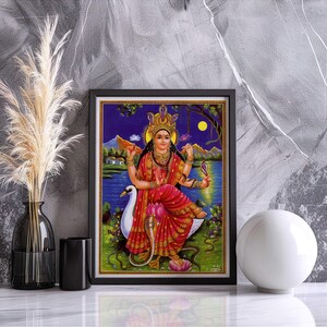 Mansa Devi, Mata Mansa, Daughter of Shiva, Hindu Goddess Wall Art ...