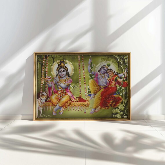Pinturas Del Señor Krishna Y Radha