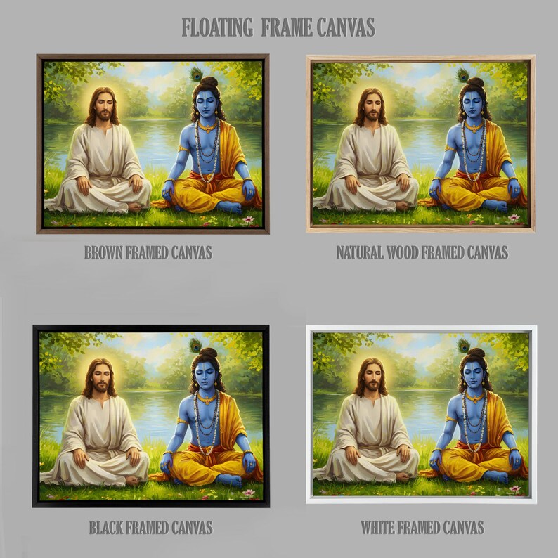 Lord Krishna Meditating With Jesus Christ, Jesus Along With Krishna ...