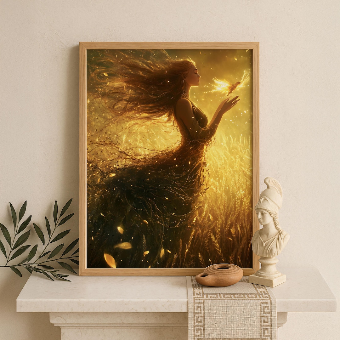 Demeter Wall Art, Greek Goddess of Harvest and Fertility, Greek ...