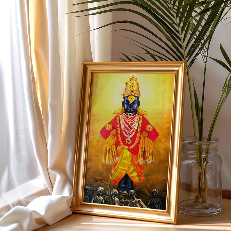 Hindu God Wall Art, Vitthal, Indian God, Poster Print, Canvas Print ...