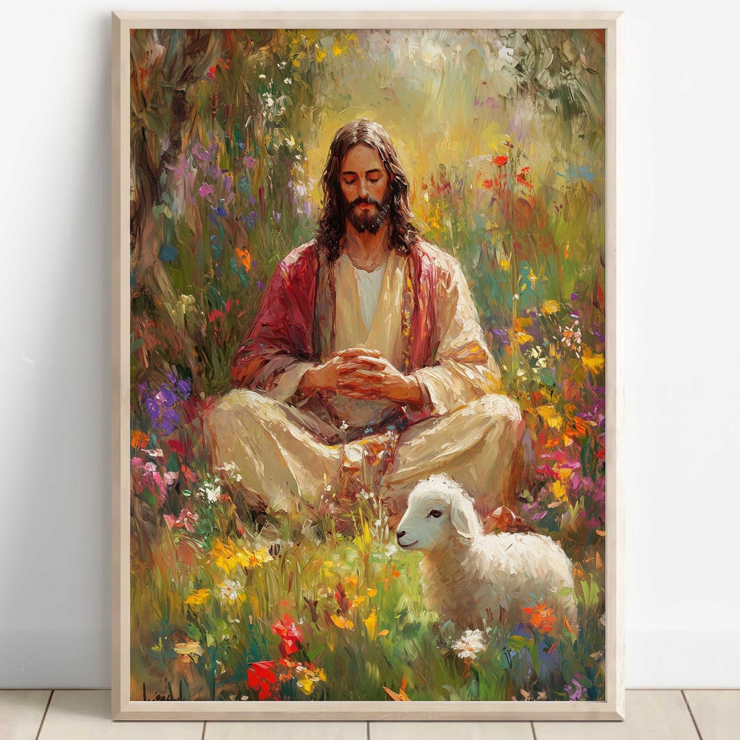 Christian Art, Jesus Meditating, Jesus Christ Meditating, Modern ...