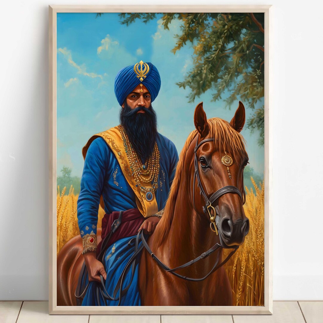 Khalsa Warrior, Sikh Art Print, Bold Warrior, Traditional Artwork ...
