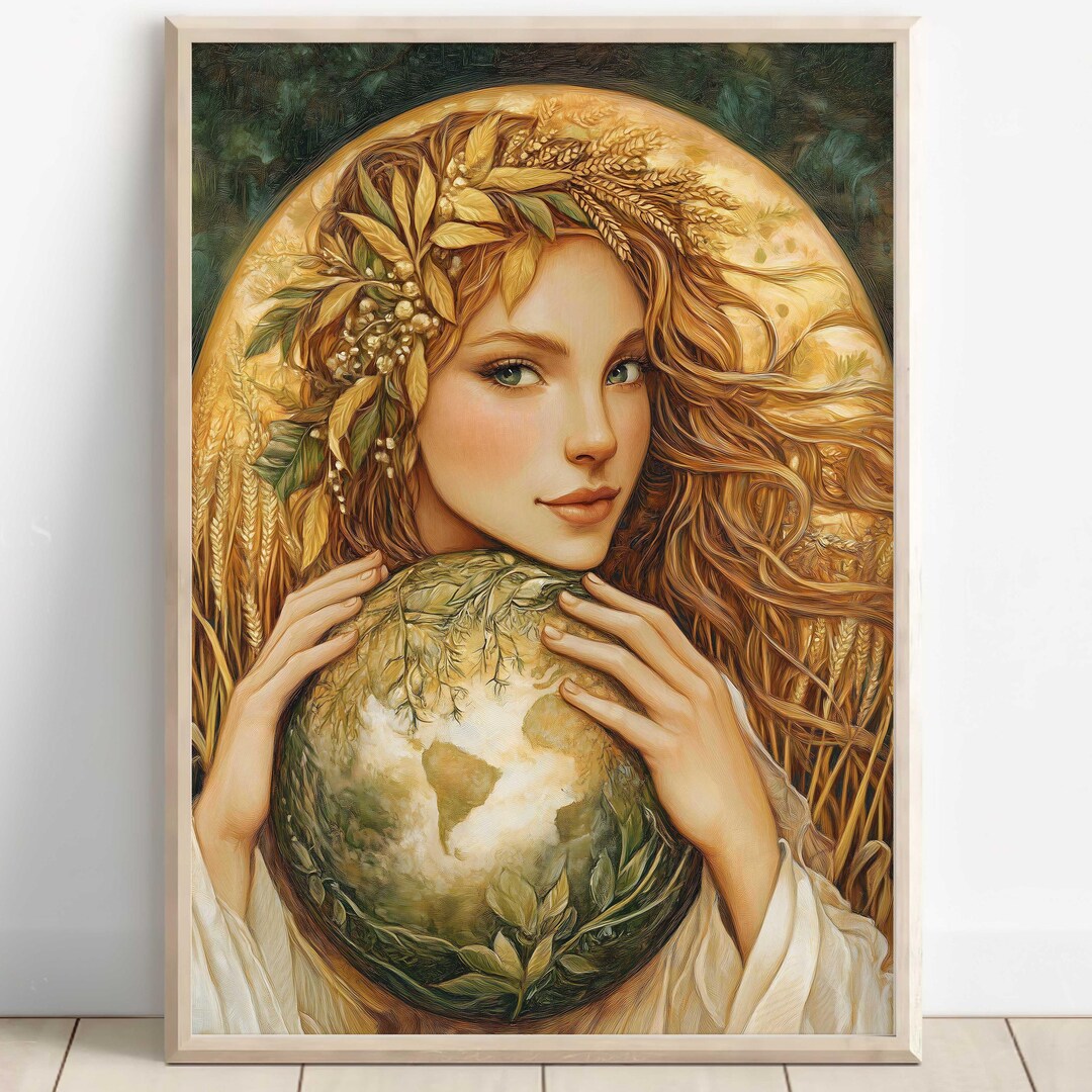 Demeter Wall Art, Greek Goddess of Harvest and Fertility, Greek ...