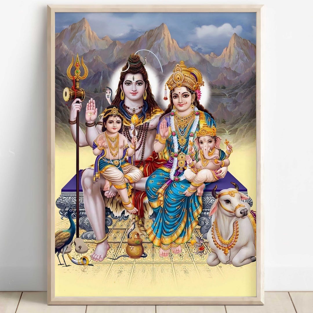 Shiv Parivaar, Shiva, God Shiva, Hindu God, Shiv Art, Indian God, Shiva ...