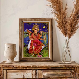 Mansa Devi, Mata Mansa, Daughter of Shiva, Hindu Goddess Wall Art ...