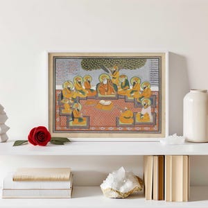 Sikh Art | the Ten Holy Sikh Gurus With Guru Nanak Dev at Center | Sikh ...