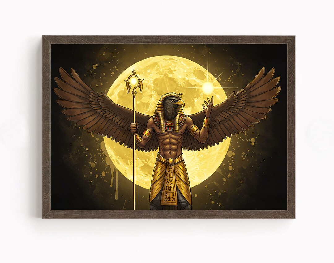 Egyptian God Ra Print, Ra Wall Art, Ancient Egyptian Mythology Decor ...