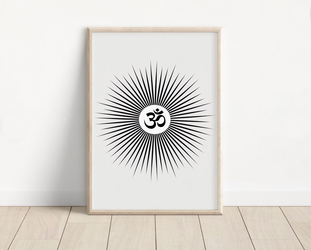 Aum Print Om Wall Art Om Symbol Spiritual Art Room Decor mantra Poster ...