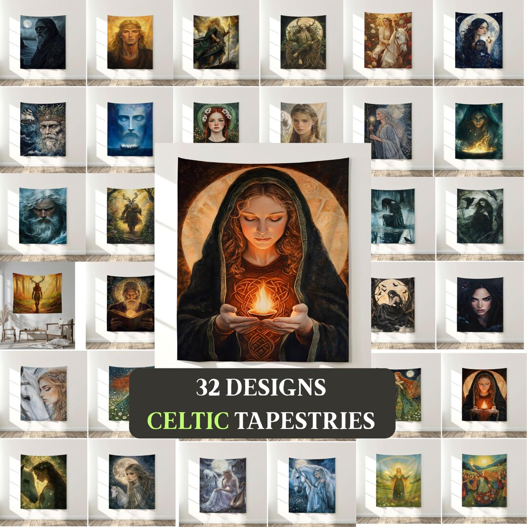 Celtic Tapestries – 32 Mythical and Medieval Wall Art Designs, Pagan ...