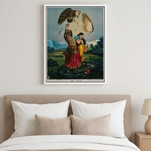 Ravan Slaughtering Jatayu the Vulture, While an Abducted Sita Looks ...