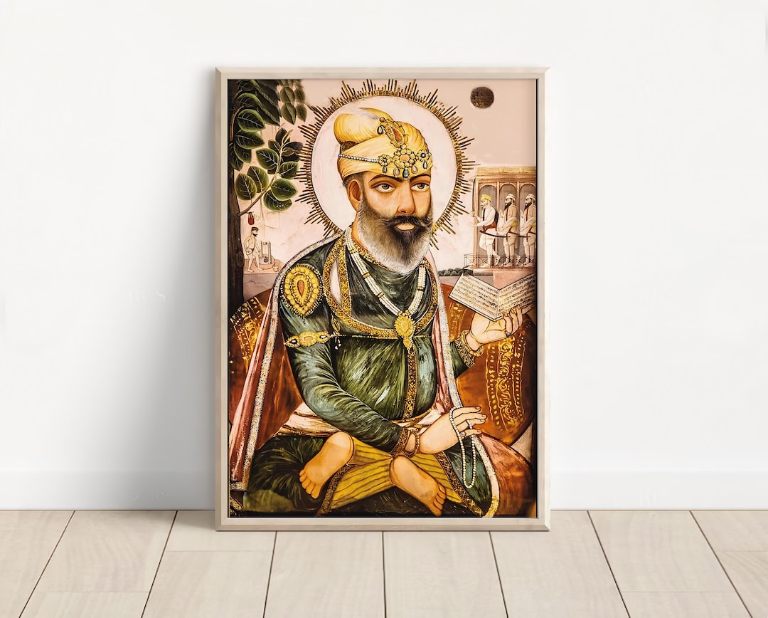 Sikh Art Guru Tegh Bahadur Sahib Ninth Sikh Guru From 1665 to 1675 ...
