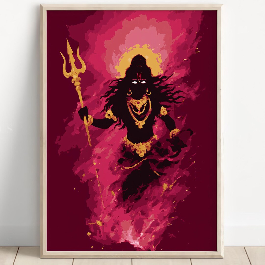 Goddess Kali Wall Art Kali Maa Hindu Divine Shakti Painting Modern ...