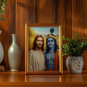 Lord Krishna Meets With Jesus Christ, Jesus Along With Krishna ...