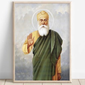 Sikh Art | Guru Nanak Dev | First Sikh Guru From 1469 to 1539 | Vintage ...