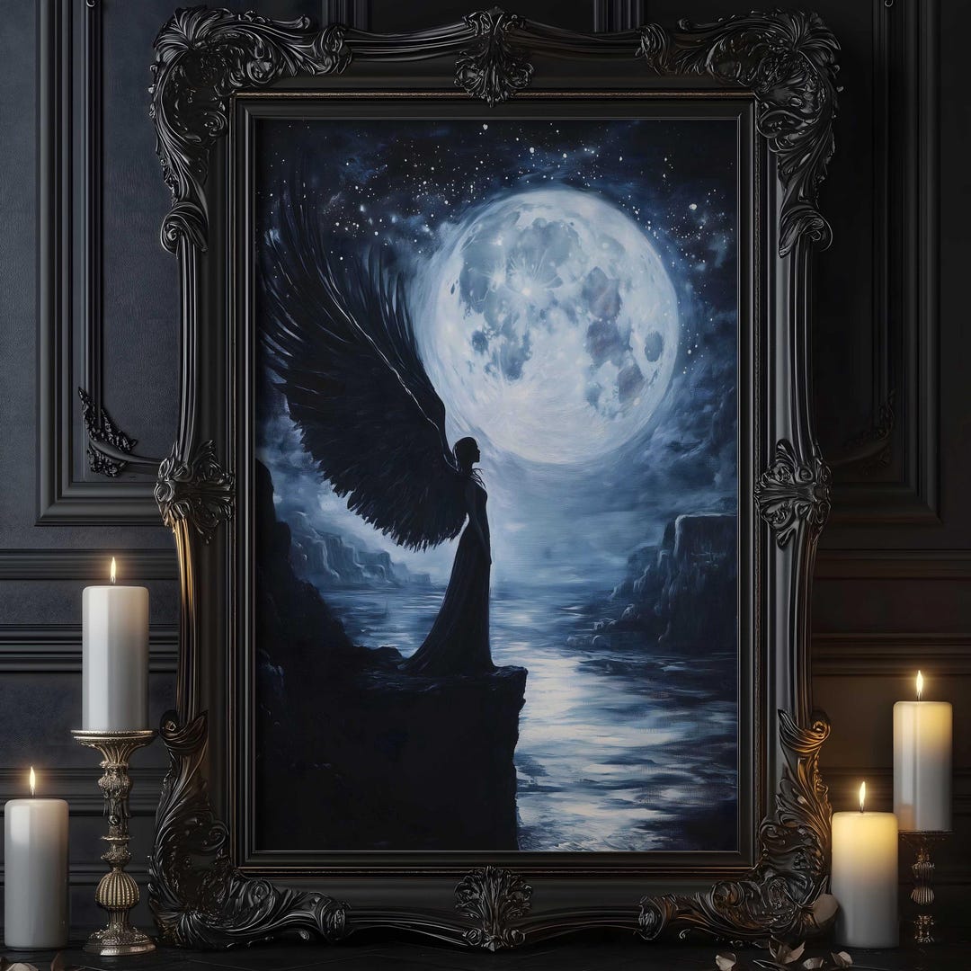 Nyx Wall Art, Greek Goddess of the Night Sky, Nyx Canvas, Mythology ...