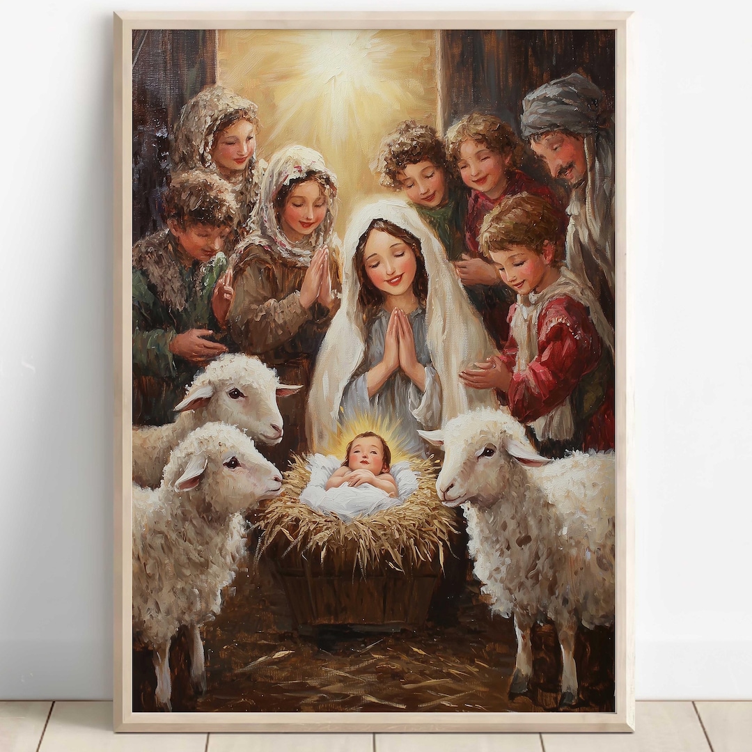 Christian Art, Birth of Jesus, Mother Mary, Jesus Birth , Modern ...