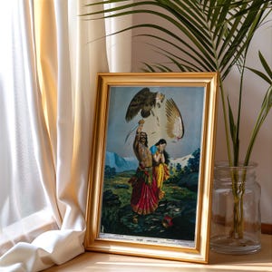 Ravan Slaughtering Jatayu the Vulture, While an Abducted Sita Looks ...