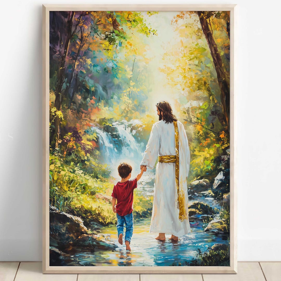Christian Art, Jesus and Boy, Jesus and Children, Bible Art, Modern ...