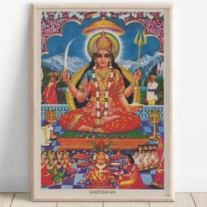 Santoshi Mata, Santoshi Ma, Mother of Happiness, Daughter of Ganesh ...