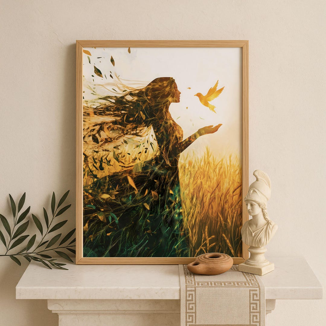 Hestia Wall Art, Greek Goddess of Home and Hearth, Hestia Canvas, Greek ...