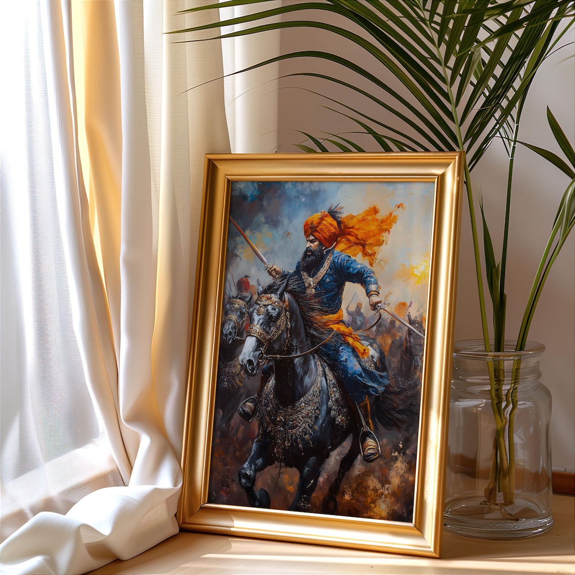 Khalsa Warrior, Sikh Art Print, Bold Warrior, Traditional Artwork ...
