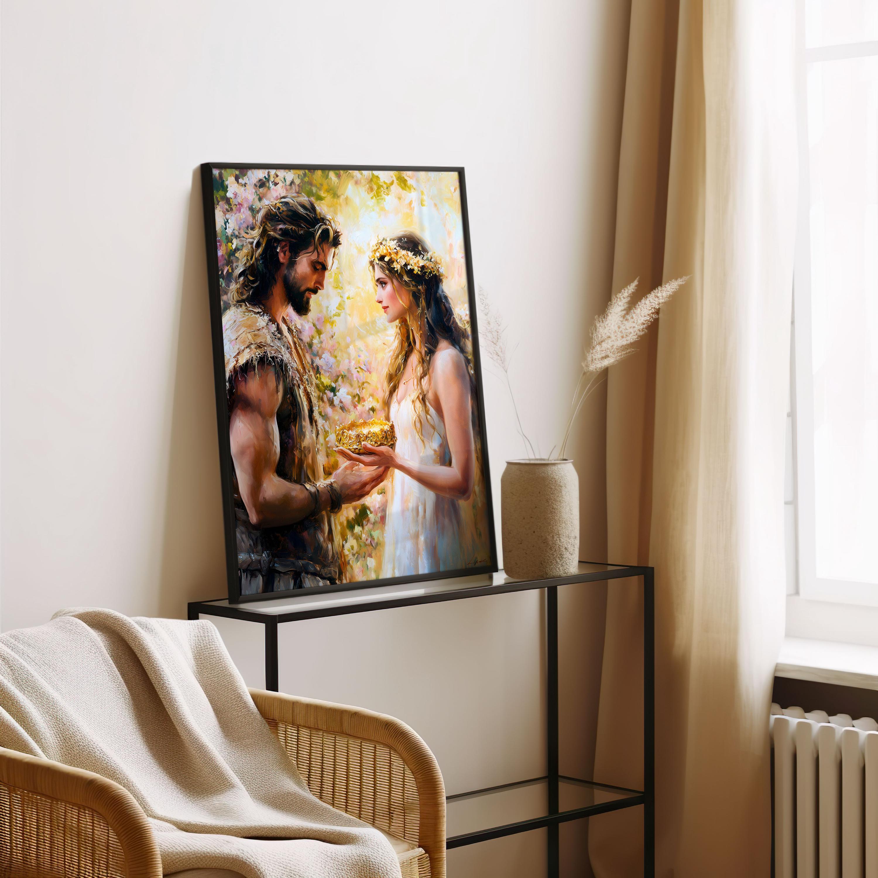 Hephaestus & Aphrodite Wall Art, God of Fire, Blacksmithing, and ...