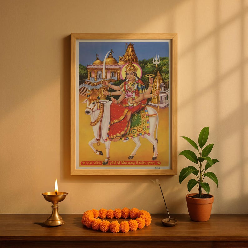 Umiya Ma, Umiya Mata, Umiya, Gatral Maa, Gatral, Hindu Goddess Wall Art ...
