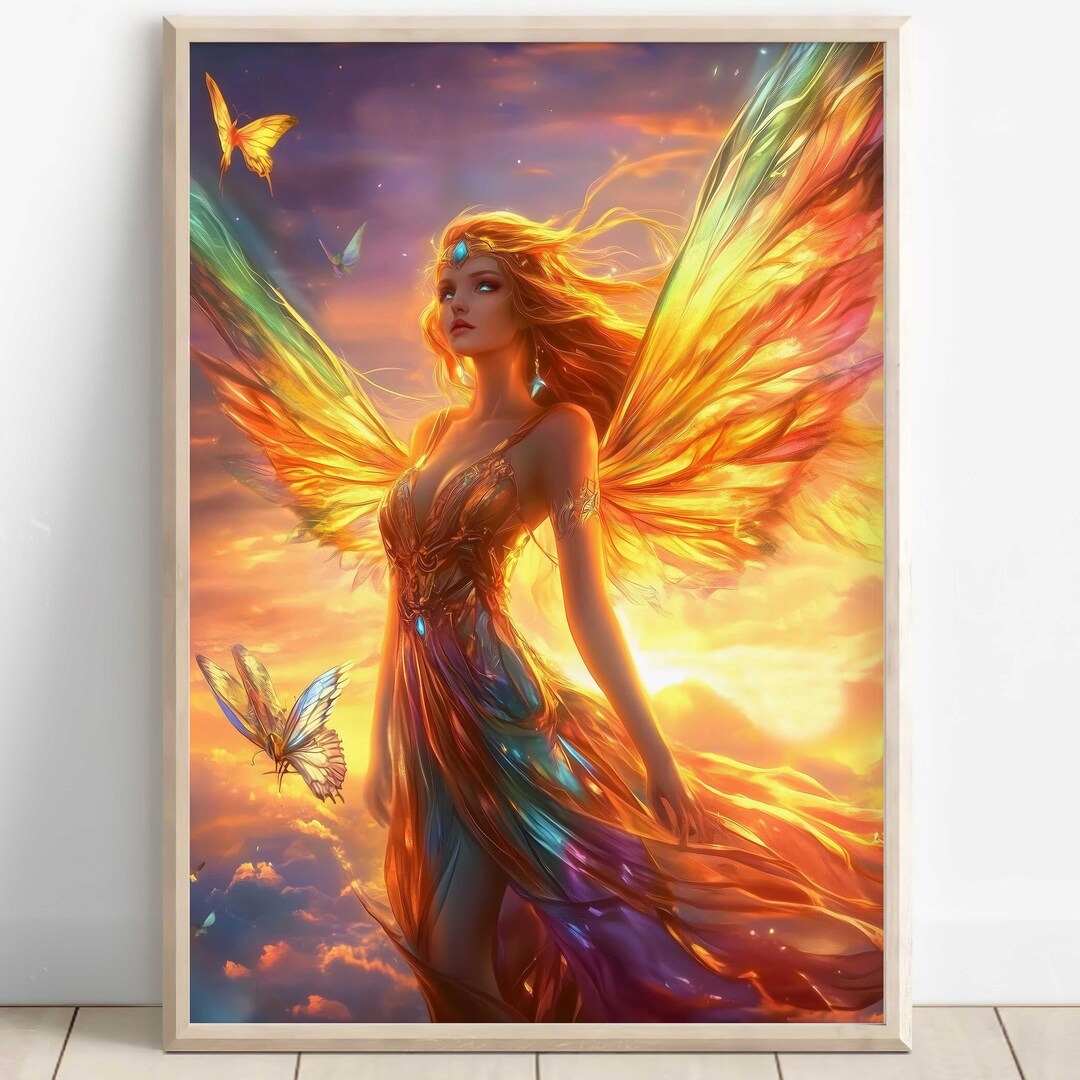 Eos Wall Art, Greek Goddess of Dawn, Celestial Mythology Print, Divine ...