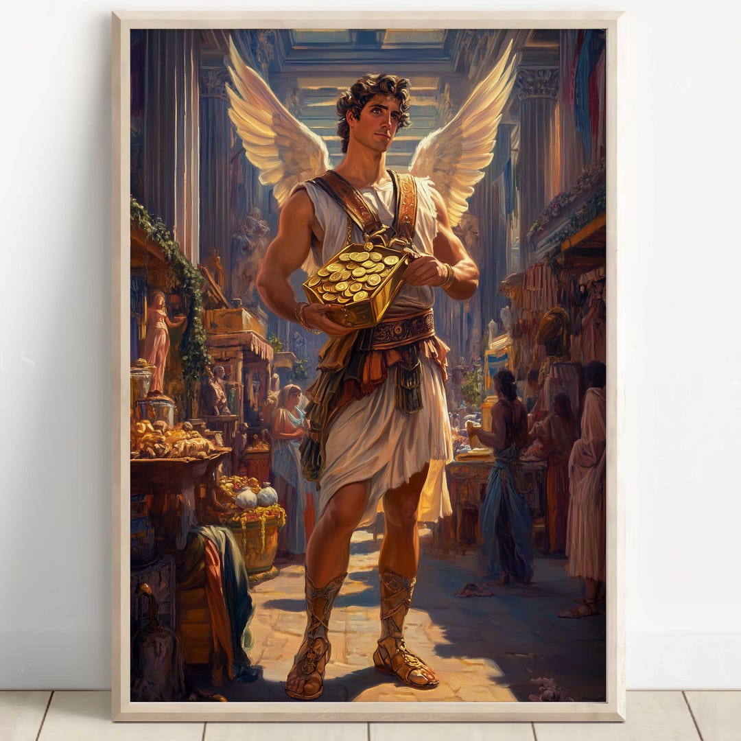 Hermes Wall Art, God of Messenger, Commerce, and Thieves, Greek Gods ...