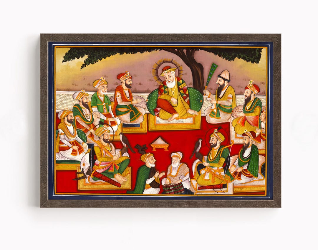 Sikh Gurus Wall Art | All 10 Gurus With Bhai Puran Singh | Sikh History ...