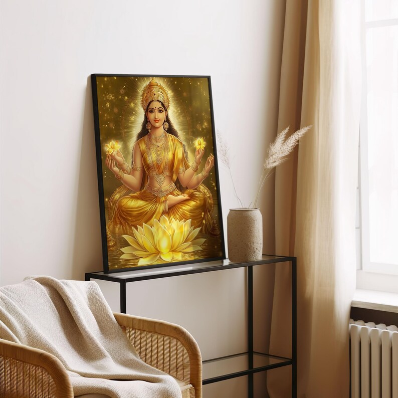 Lakshmi, Goddess of Wealth, Goddess Lakshmi, Lakshmi Art, Hindu Goddess ...