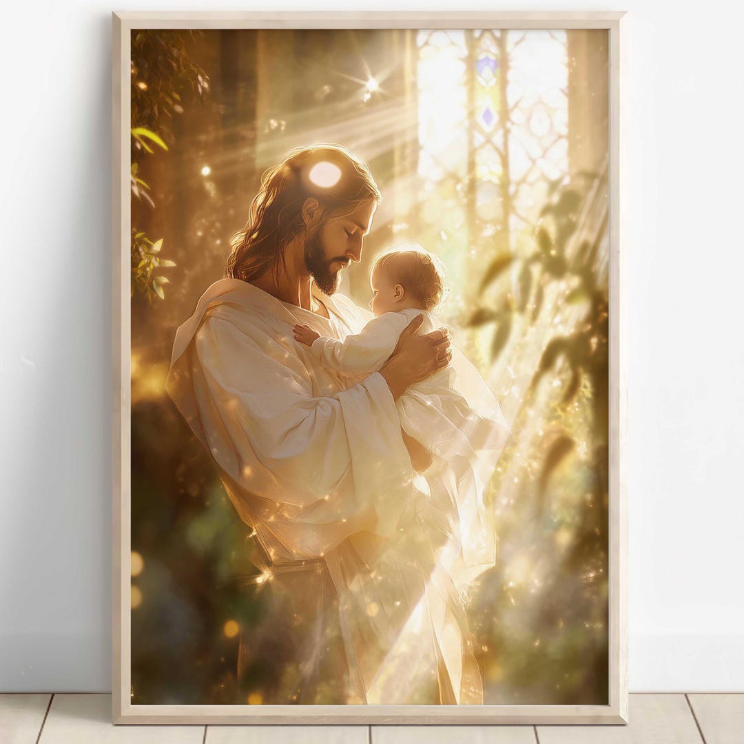 Christian Art, Jesus Christ With Baby, Christ With Baby, Modern ...