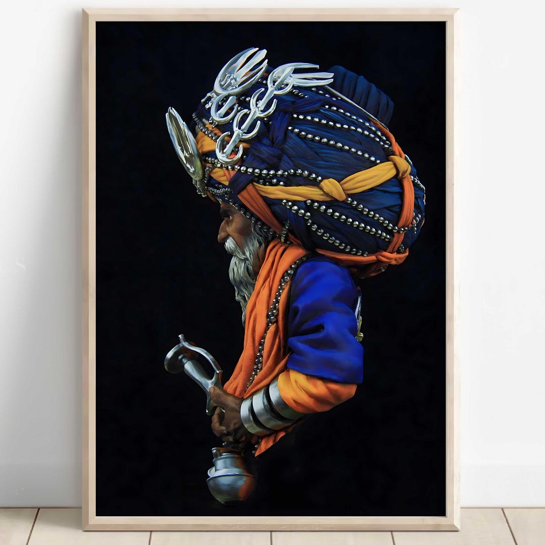 Sikh Art | Heavy Turban | Pagg Portrait | Illustration Art | Print ...