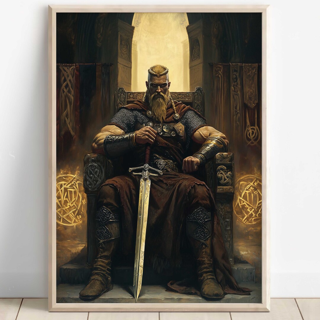 Tyr Wall Art, Norse Mythology Decor, Viking God Artwork, God of Justice ...