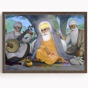Sikh Art Guru Nanak Dev First Sikh Guru From 1469 to 1539 Religious Art ...