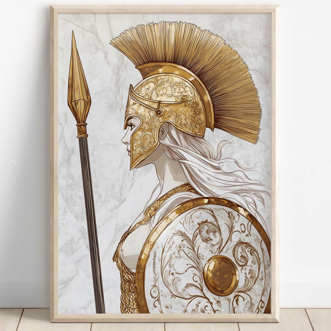 Athena Wall Art, Goddess Athena Canvas, Greek Goddess of the War, Greek ...