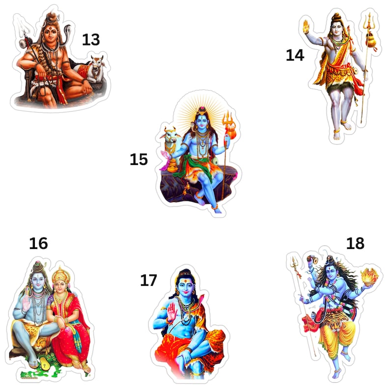 Shiva Stickers, Hindu Gods Stickers, Vinyl Stickers, Laptop Stickers ...