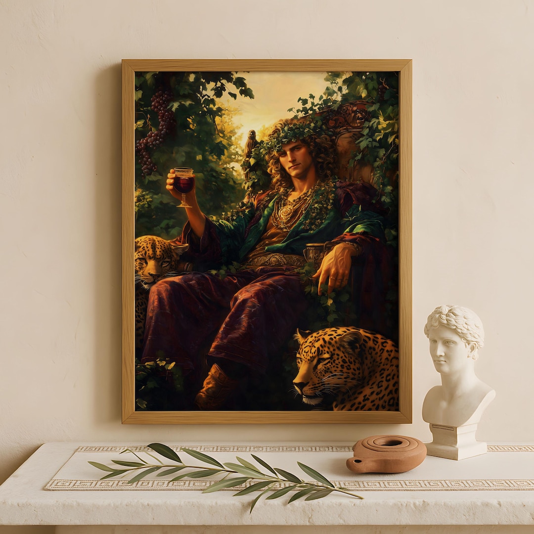 Dionysus Wall Art, God of Wine, Festivity, and Theater, Greek Gods ...